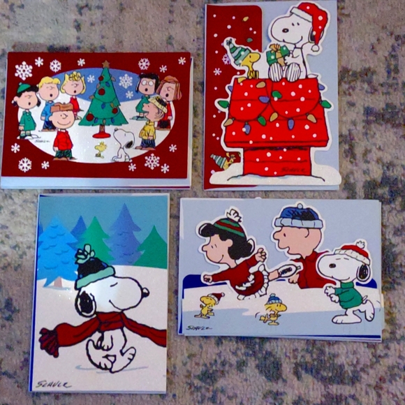 Other | Peanuts Christmas Cards | Poshmark